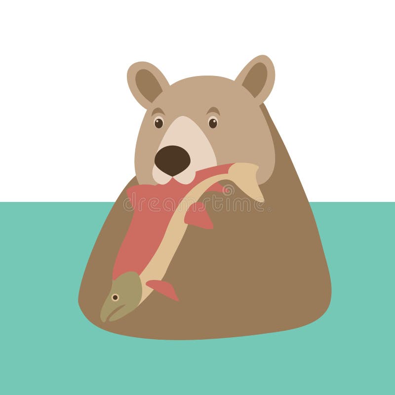 Bear Eating Fish Stock Illustrations – 197 Bear Eating Fish Stock ...