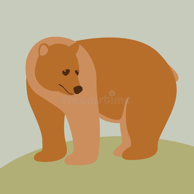 Bear Flat Vector Illustration Style Stock Vector - Illustration of ...