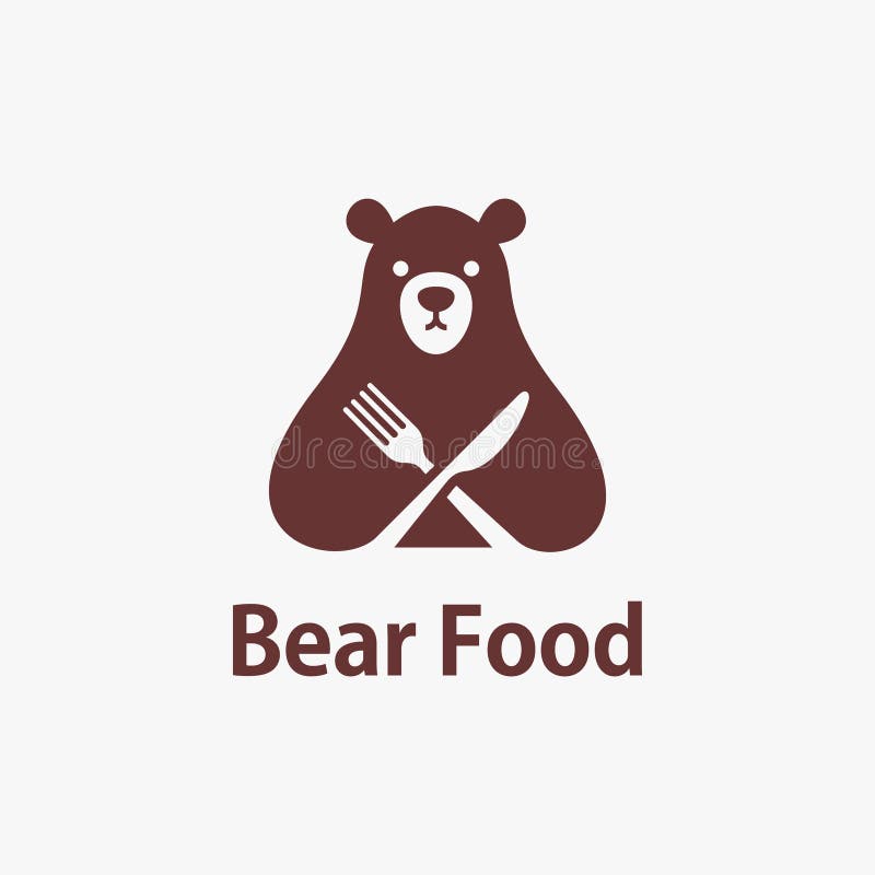 Bear food logo design stock vector. Illustration of sign - 274723289