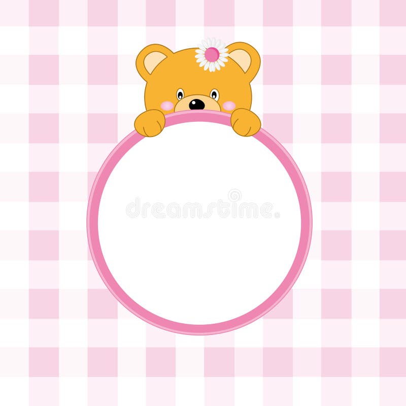 Bear-frame stock vector. Illustration of flower, baby - 17269979