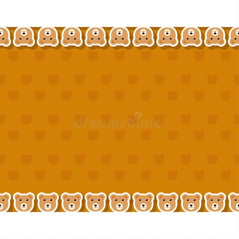 Bear with Square Frame for Banner, Poster, and Greeting Card Stock ...