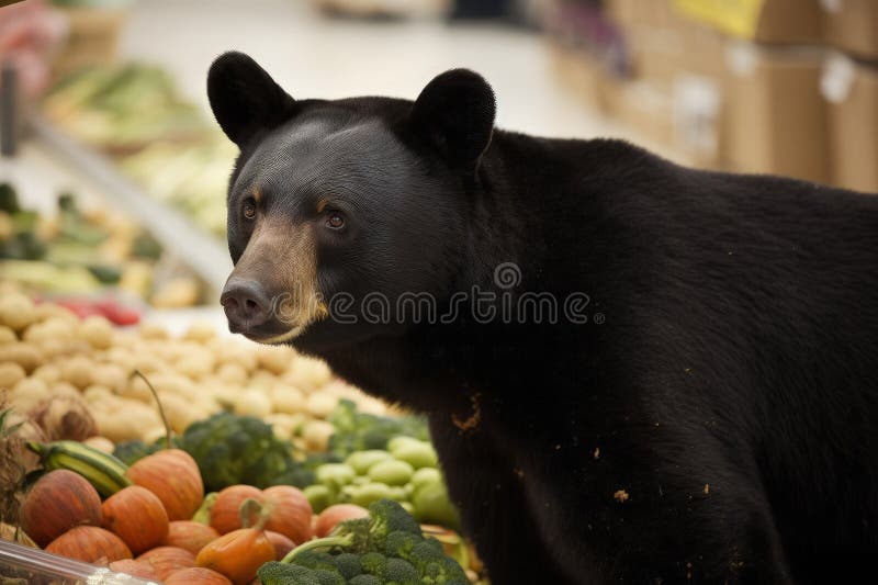 A Bear is Standing in a Shopping Centre, Generative AI Stock ...