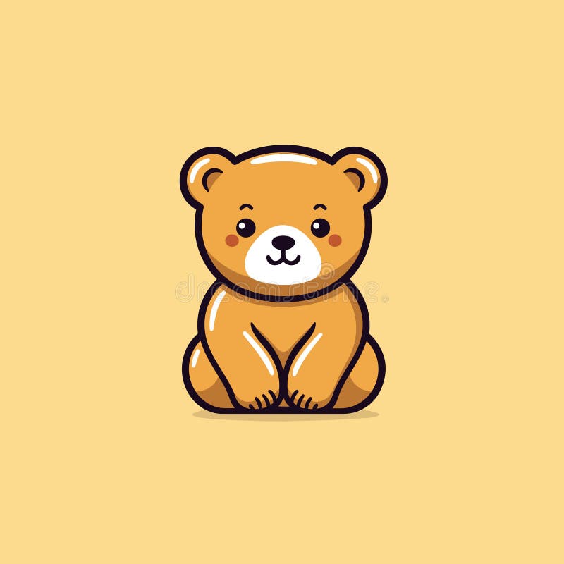 Bear. Bear Hand-drawn Comic Illustration. Cute Vector Doodle Style ...