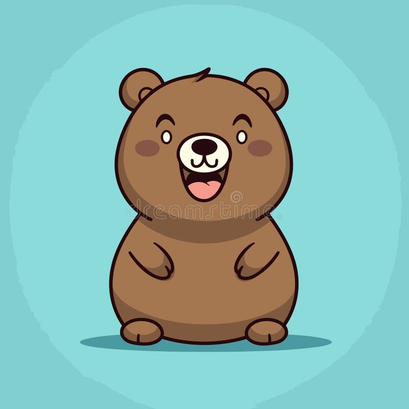 Bear. Bear Hand-drawn Comic Illustration. Cute Vector Doodle Style ...