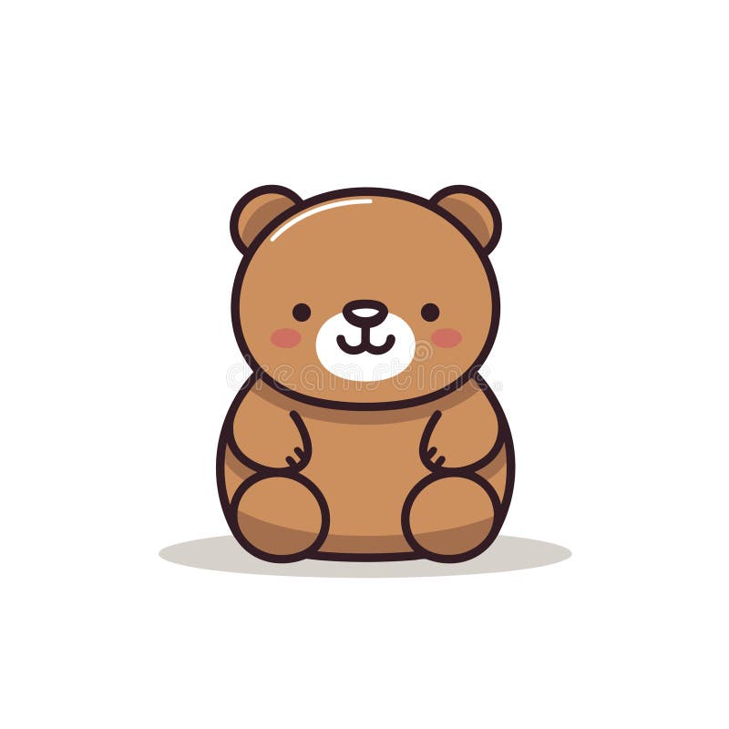 Bear. Bear Hand-drawn Comic Illustration. Cute Vector Doodle Style ...