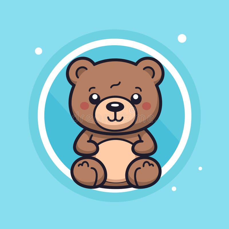 Bear. Bear Hand-drawn Comic Illustration. Cute Vector Doodle Style ...