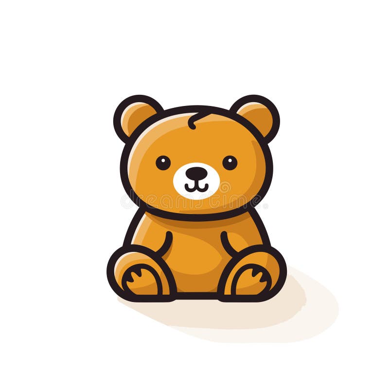Bear. Bear Hand-drawn Comic Illustration. Cute Vector Doodle Style ...