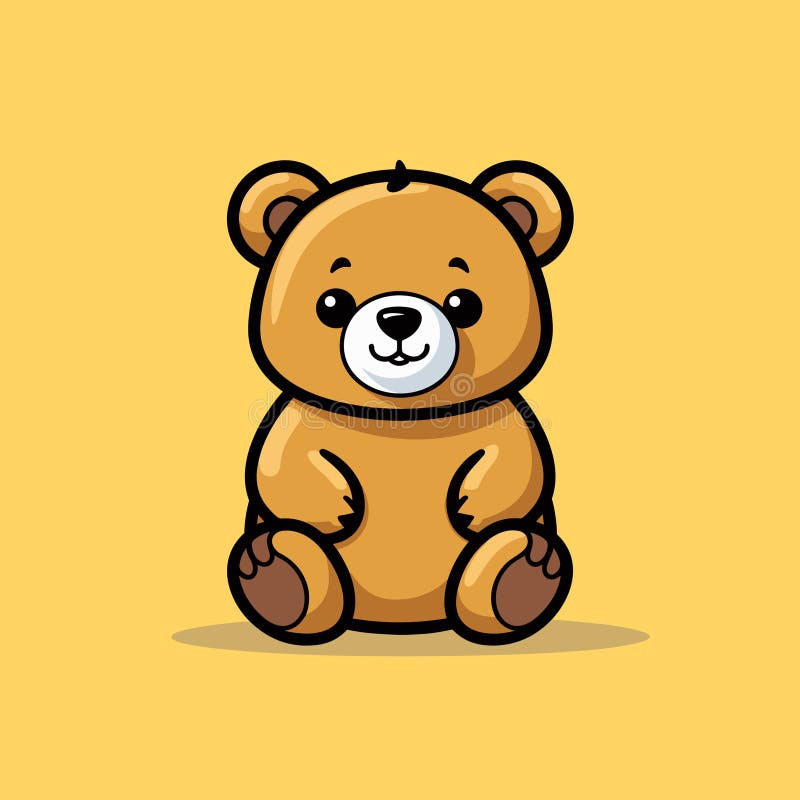 Bear. Bear Hand-drawn Comic Illustration. Cute Vector Doodle Style ...