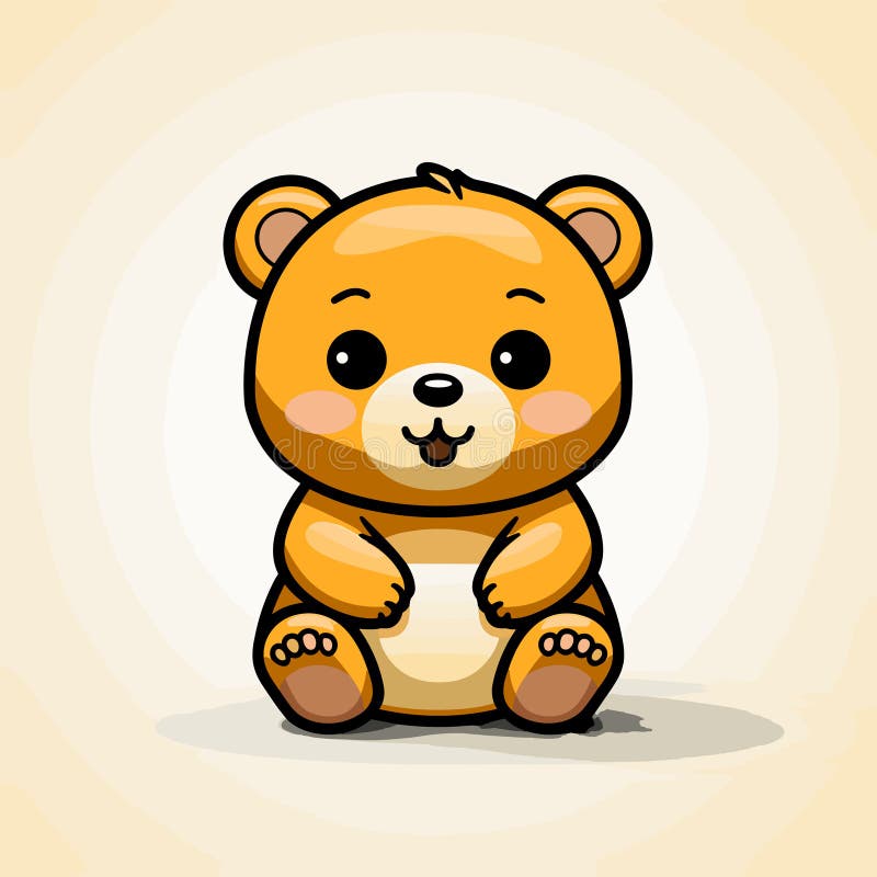 Bear. Bear Hand-drawn Comic Illustration. Cute Vector Doodle Style ...