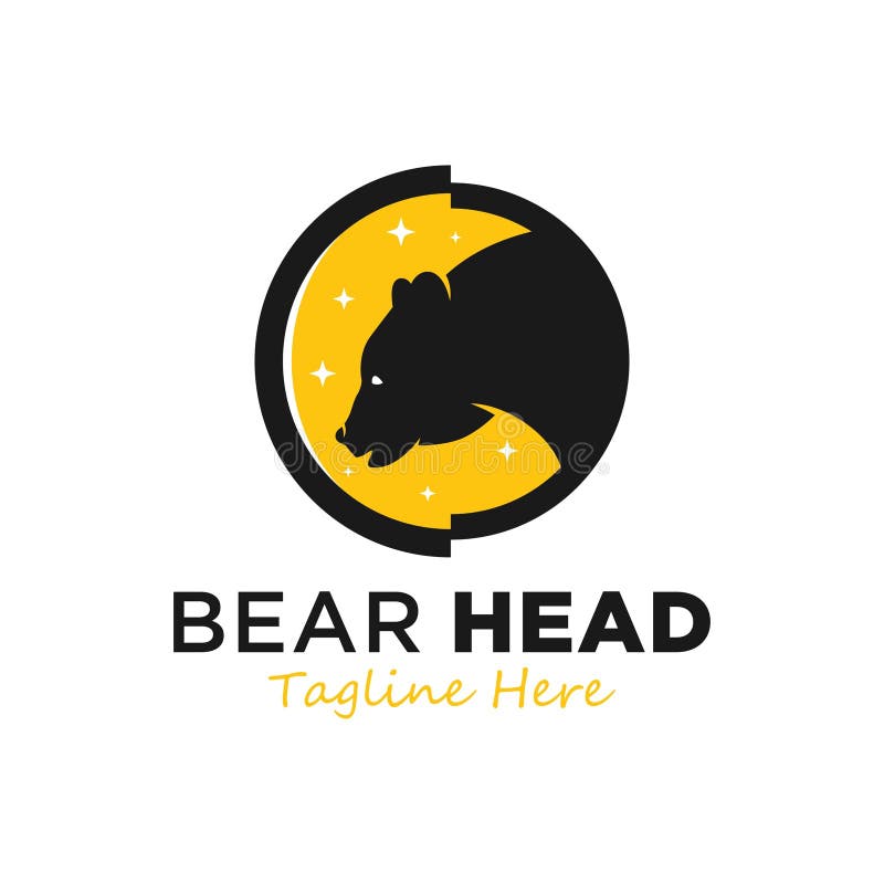 Bear Head Circle Illustration Logo Stock Vector - Illustration of ...