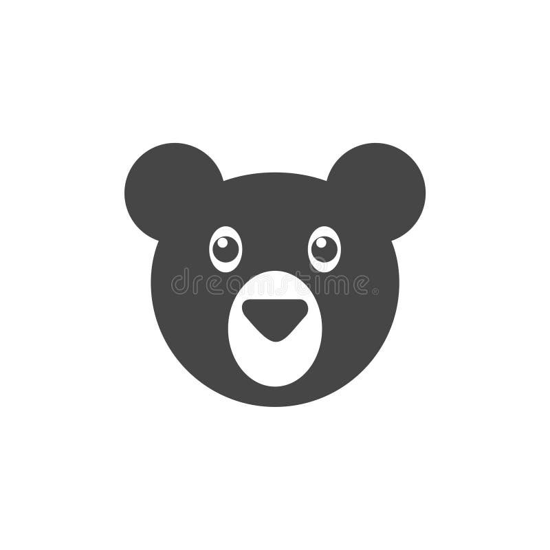 Bear Head Icon - Vector Illustration Stock Vector - Illustration of ...