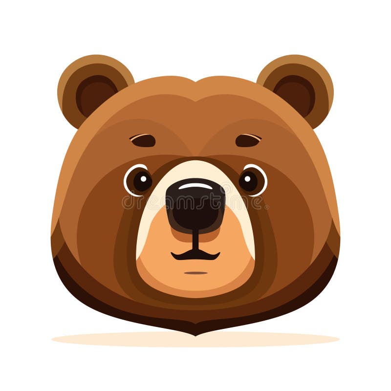 Bear Head Logo Design. Abstract Bear Face Isolated Stock Vector ...