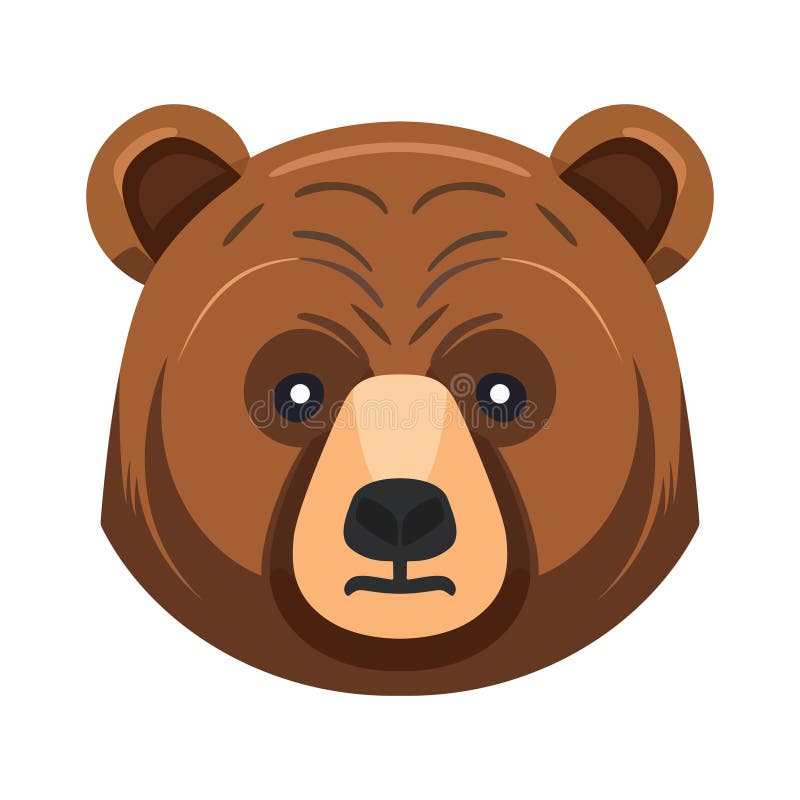 Bear Head Logo Design. Abstract Bear Face Isolated Stock Vector ...