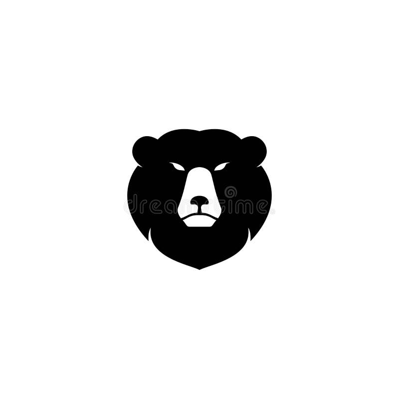 Bear Head Logo Vector Icon in Simple Illustration Stock Vector ...