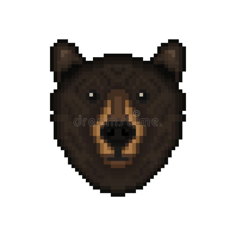 Cat Head. Pixel Art. Pet Animal Stock Vector - Illustration of isolated ...