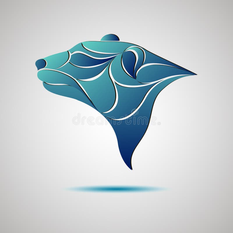 Bear Head Profile Logo. Stock Vector Illustration. Stock Vector ...