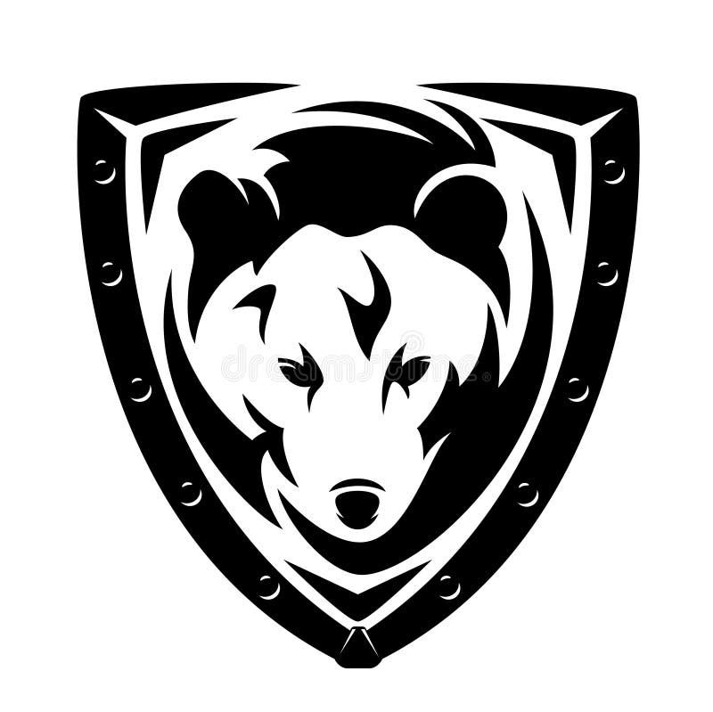 Bear head vector stock vector. Illustration of contour - 38058204