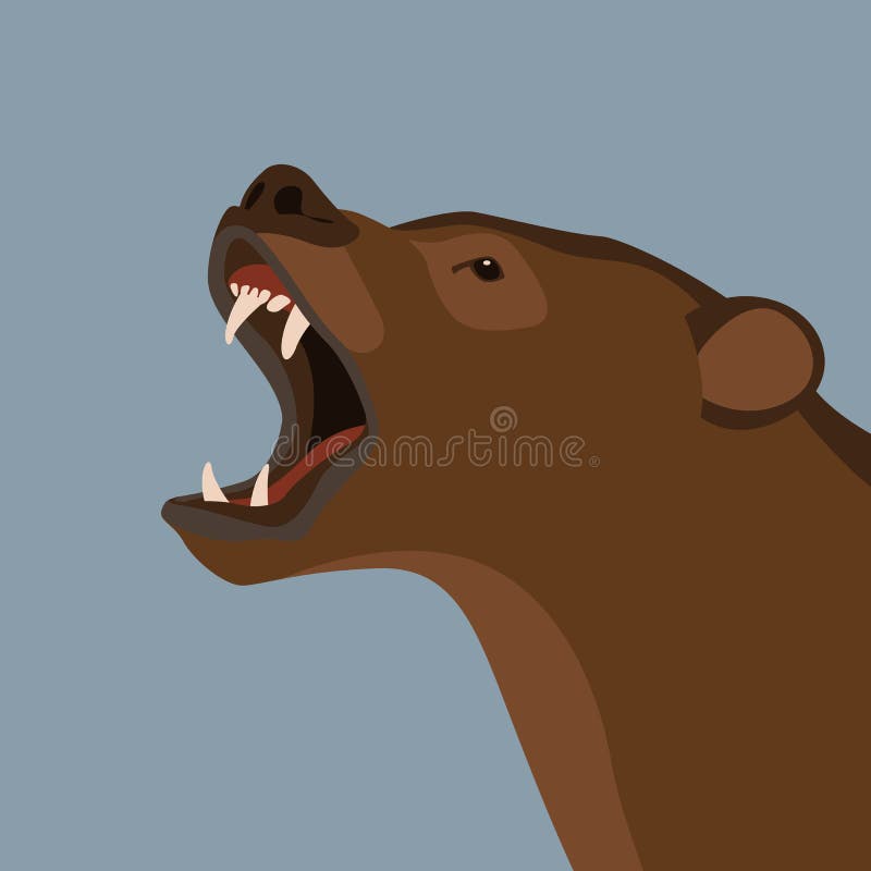 Brown Bear Head Profile Stock Illustrations – 116 Brown Bear Head ...
