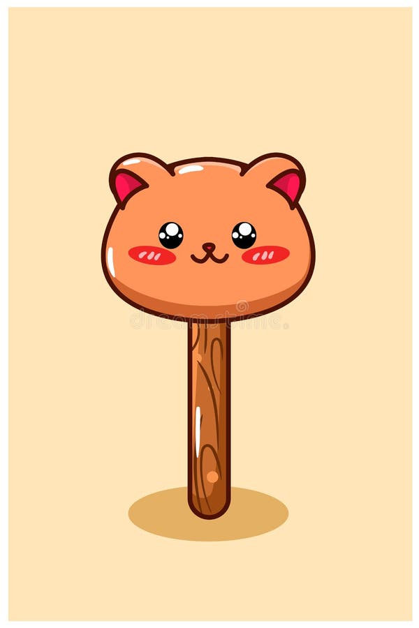 A Bear Ice Cream Stick Cartoon Illustration Stock Vector - Illustration ...