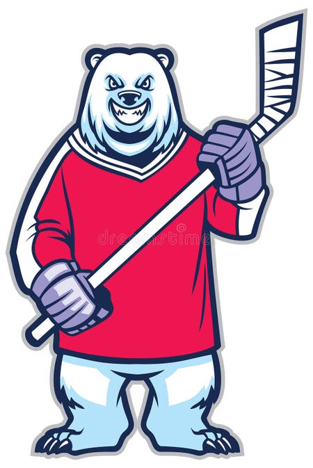 Bear ice hockey mascot stock vector. Illustration of sport - 51010984