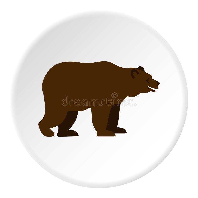 Bear icon circle stock vector. Illustration of graphic - 95436530