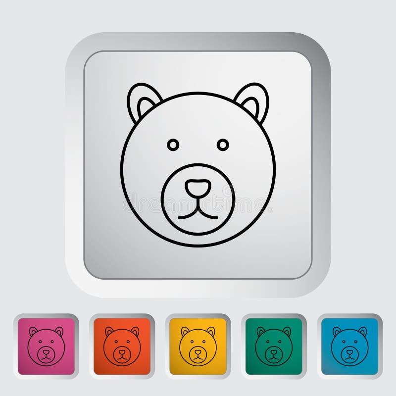 Bear icon stock vector. Illustration of pattern, teddy - 94285648