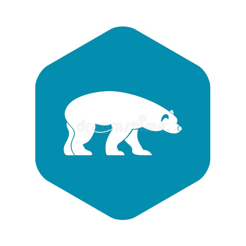 Bear icon, simple style stock vector. Illustration of beast - 154921019