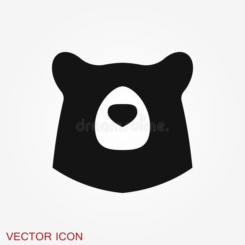 Bear Icon. Vector Concept Illustration for Design Stock Illustration ...