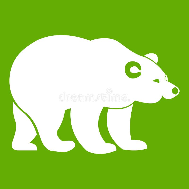 Bear icon green stock vector. Illustration of furry - 106259408