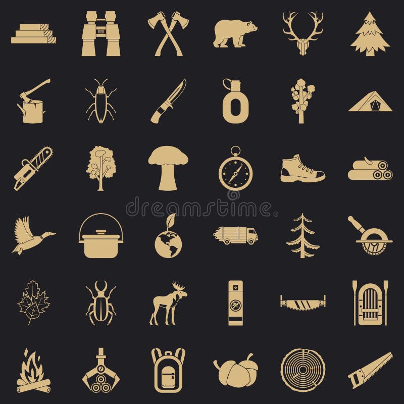 Bear Icons Set, Simple Style Stock Vector - Illustration of simple ...