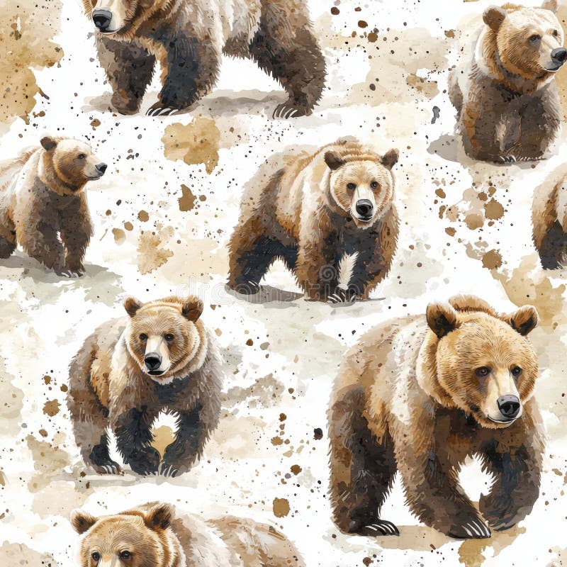 A Bear and Its Adorable Cub Playfully Exploring the Forest Under a ...