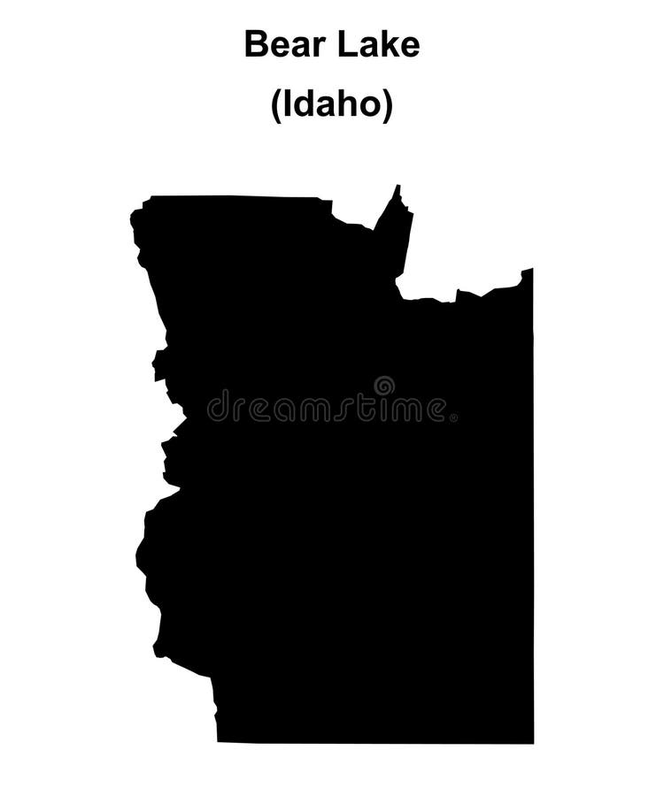 Bear Lake outline map stock vector. Illustration of empty - 360778002