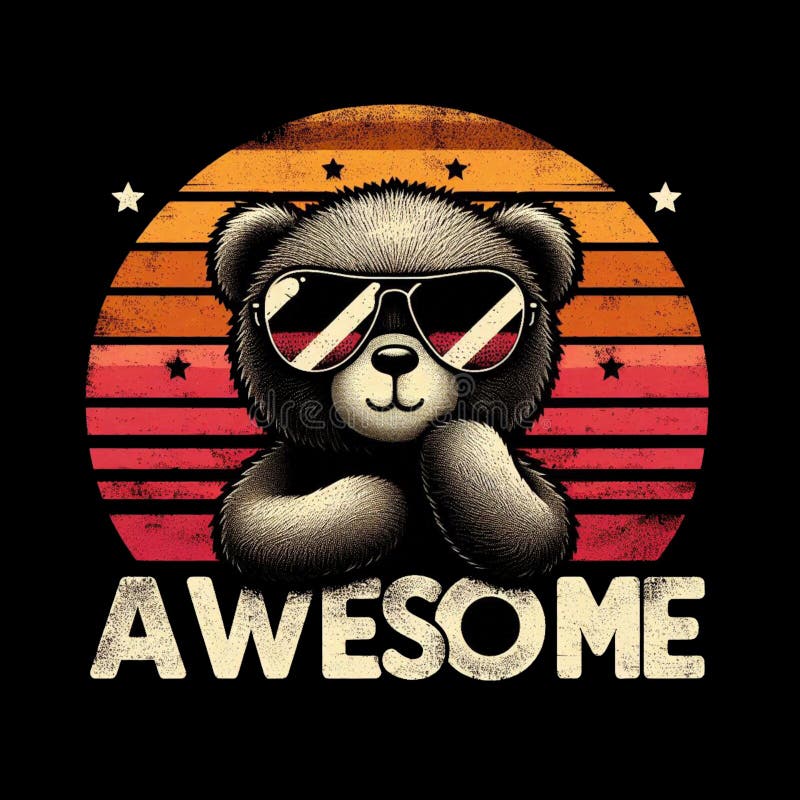 The Bear Logo with Awesome Writing Looks Cool Stock Illustration ...