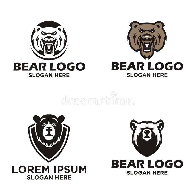 Bear Logo Design Inspiration Eps Stock Vector - Illustration of icon ...
