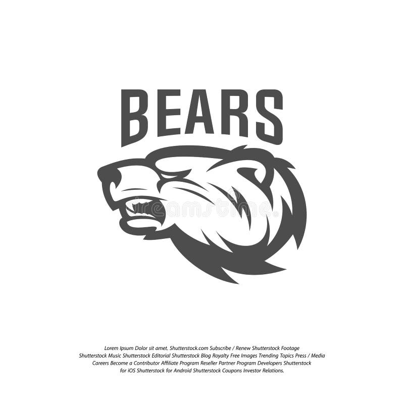 Bear Logo Design Vector. Modern Professional Grizzly Bear Logo for a ...