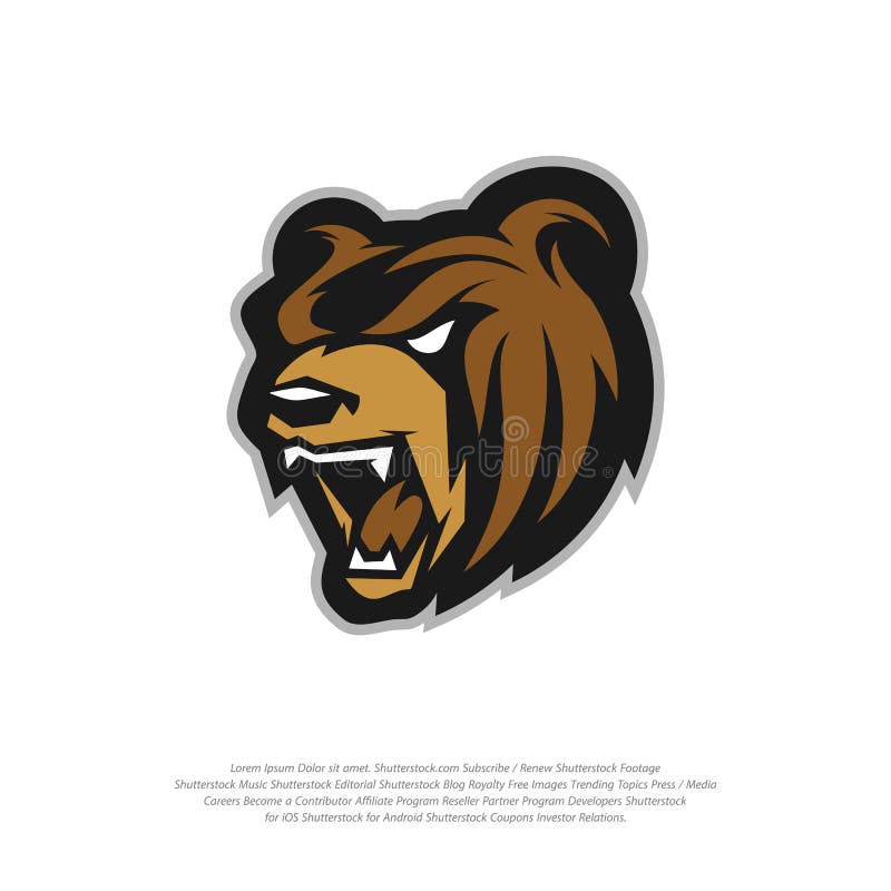 Bear Logo Design Vector. Modern Professional Grizzly Bear Logo for a ...