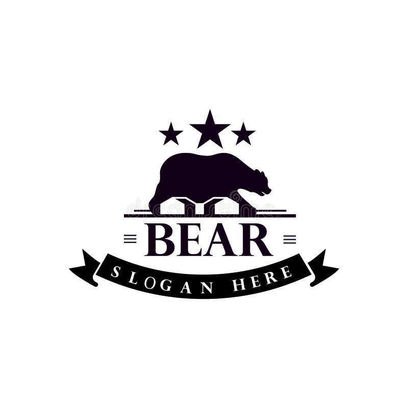 Bear Logo Icon Designs Simple Stock Illustration - Illustration of ...