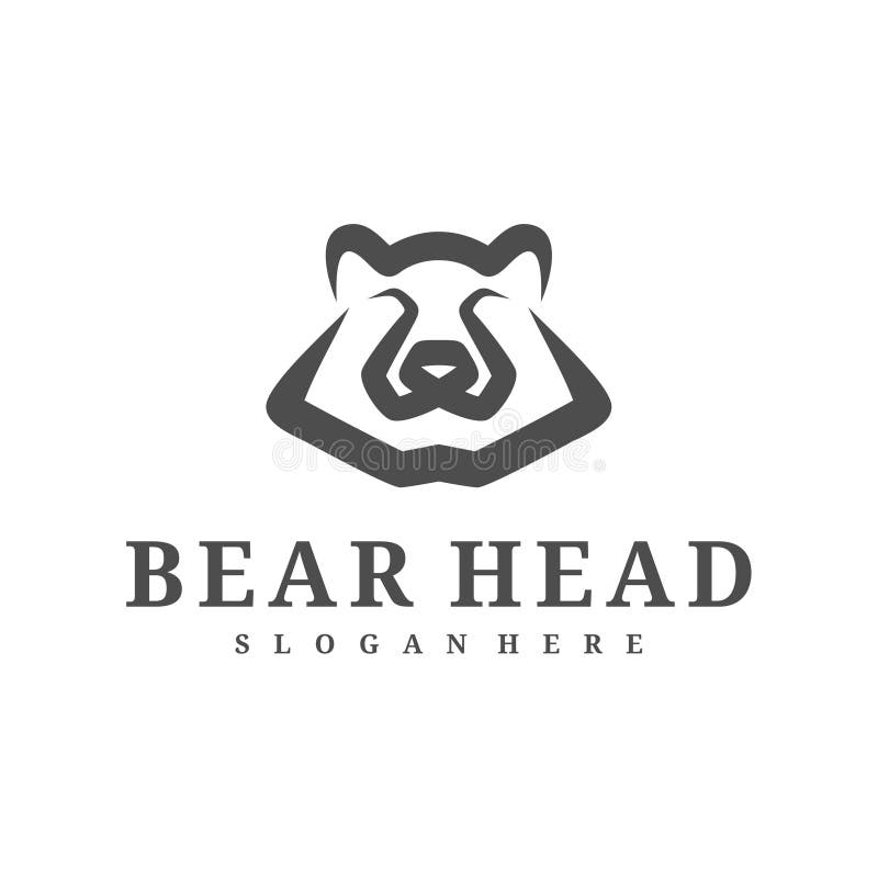 Bear Logo Vector Template, Creative Bear Head Logo Design Concepts ...