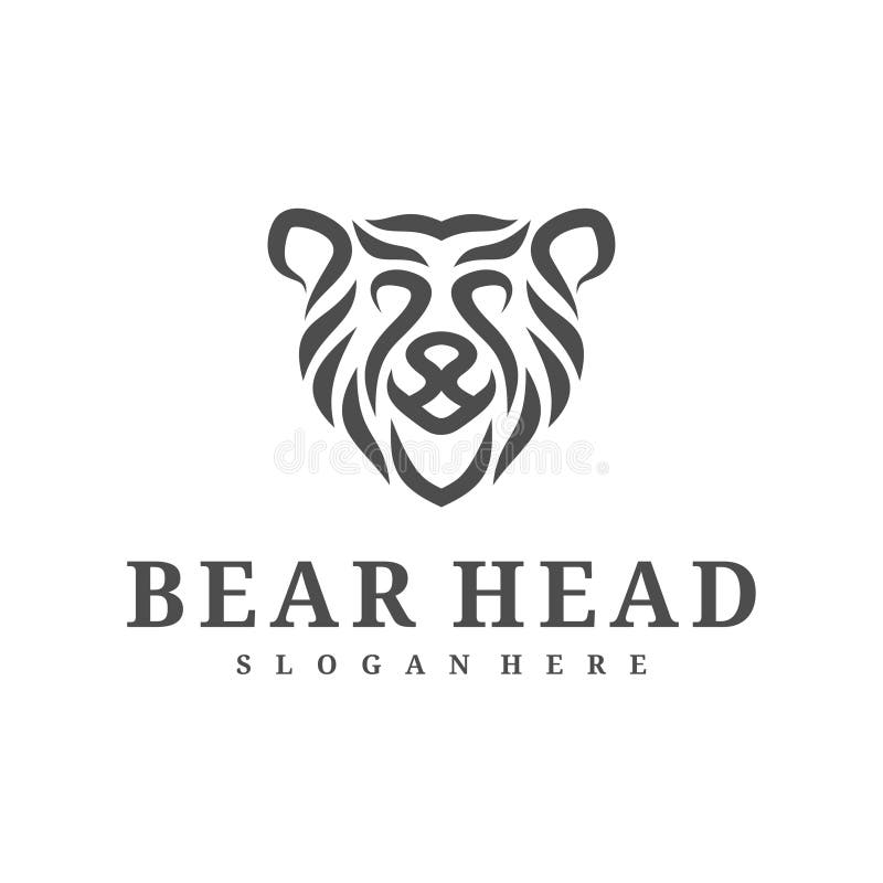 Bear Logo Vector Template, Creative Bear Head Logo Design Concepts ...