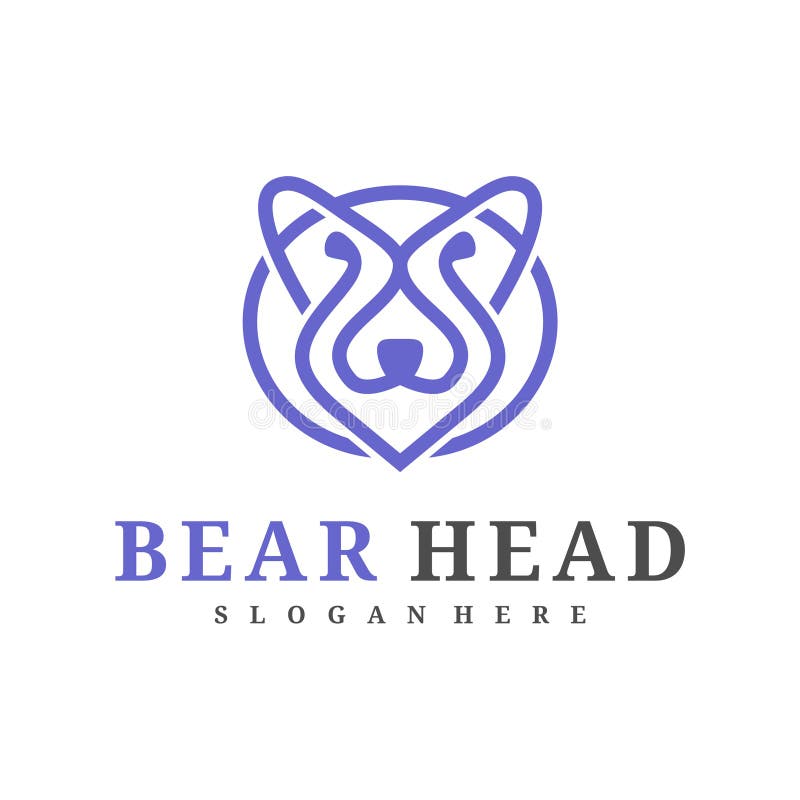 Bear Logo Vector Template, Creative Bear Head Logo Design Concepts ...