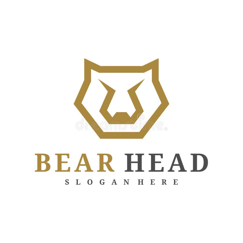Bear Logo Vector Template, Creative Bear Head Logo Design Concepts ...