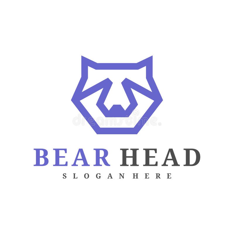 Bear Logo Vector Template, Creative Bear Head Logo Design Concepts ...