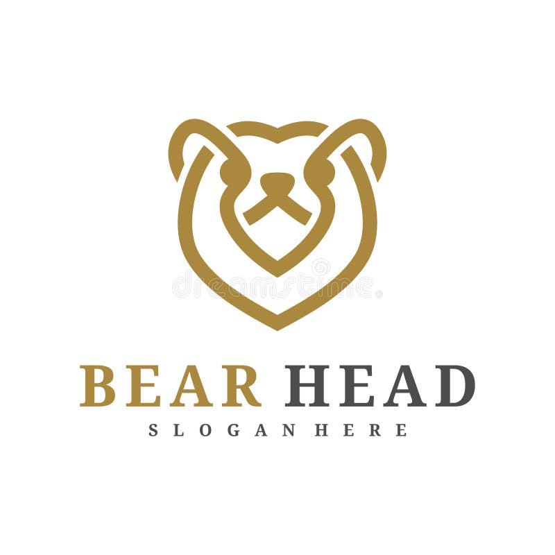Bear Logo Vector Template, Creative Bear Head Logo Design Concepts Stock Vector - Illustration ...