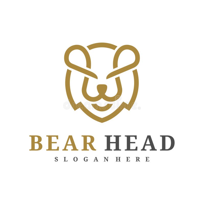 Bear Logo Vector Template, Creative Bear Head Logo Design Concepts ...