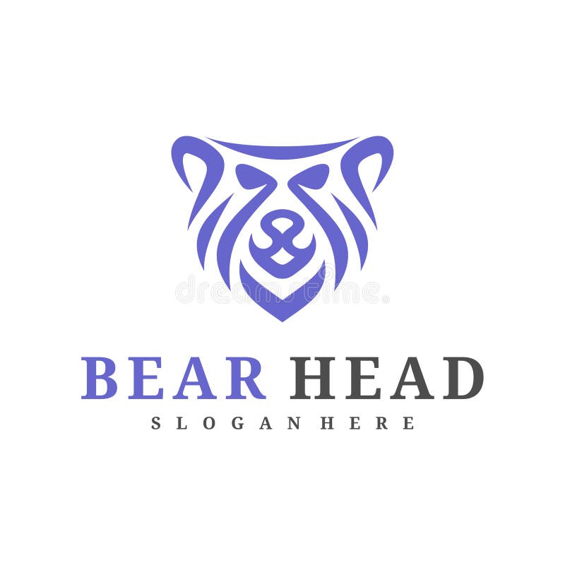 Bear Logo Vector Template, Creative Bear Head Logo Design Concepts ...