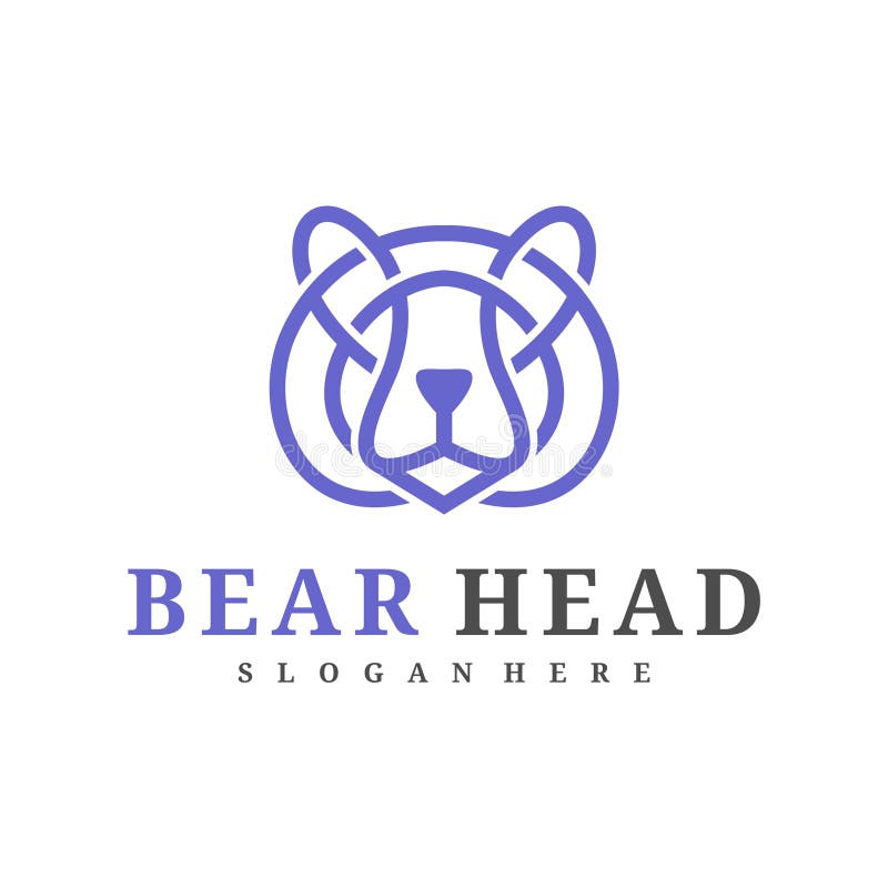 Bear Logo Vector Template, Creative Bear Head Logo Design Concepts ...