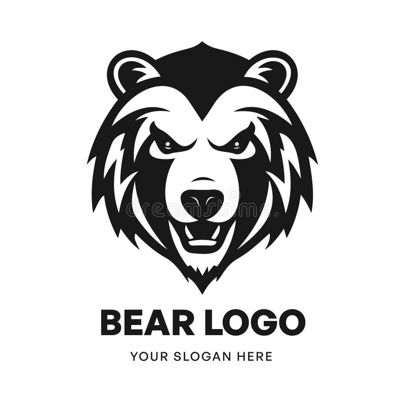Bear Logo Vector Template Emblem Symbol. Icon Design Isolated on White ...