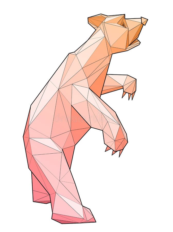 Geometric Animals Silhouettes. Set of Polygons Stock Vector ...