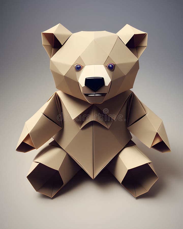 Origami Bear stock illustration. Illustration of bear - 293201273