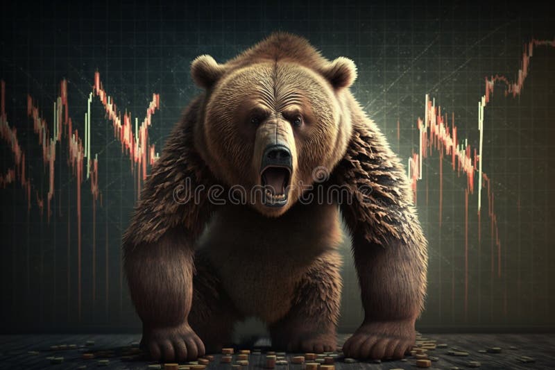 Bear Market Concept with Stock Chart Digital Crisis Red Price Drop Down ... Bear Market Concept with Stock Chart Digital Crisis Red Price Drop Down ...